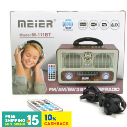 Radio classic nostalgia style MEIER no. M-111BT | Lazada