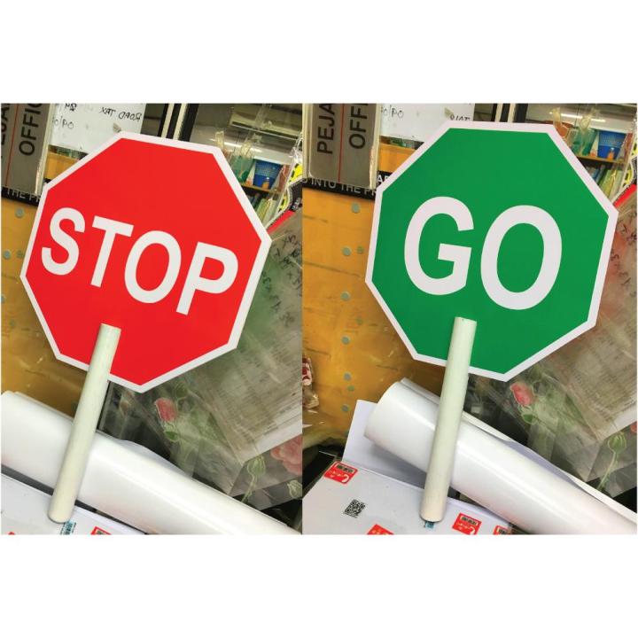 STOP & GO SIGN BOARD | Lazada
