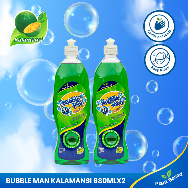 Bubble Man Dishwashing Liquid - Kalamansi 880ml x 2 | Lazada PH