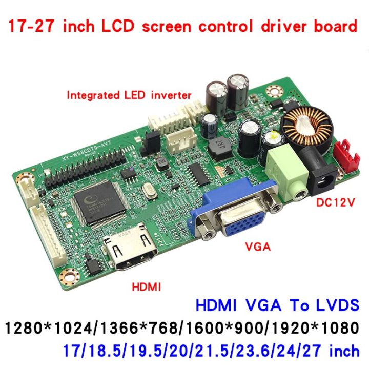 For 17-27Inch LCD Screen Control Driver Board HDMI To LVDS Motherboard ...