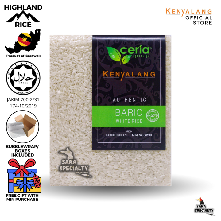 1kg Authentic White Bario Rice / Beras Putih Bario / 白巴里奥米 - Kenyalang ...