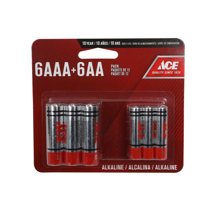 ACE 6AAA + 6AA ALKALINE BATTERY VALUE PACK | Lazada PH