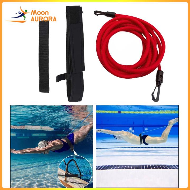 Moon AURORA Swimming Resistance Belt Stationary Swim Tether Pool Tube ...