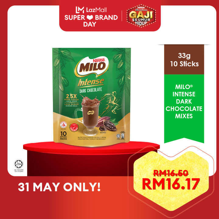 MILO® Intense Dark Chocolate 10 sticks (33g) | Lazada