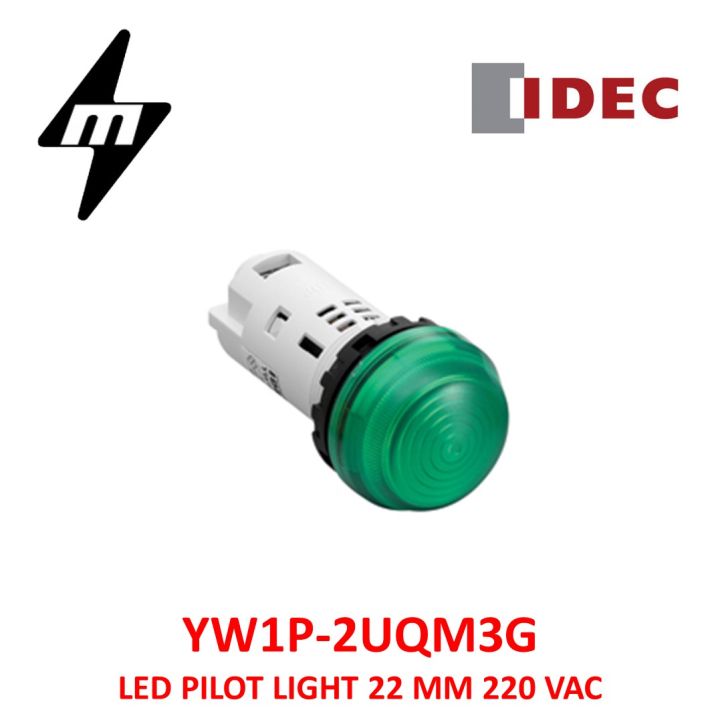 IDEC YW1P-2UQM3G Pilot Light 220 VAC 22 mm diameter LED YW Series Full ... IDEC YW1P-2UQM3G Pilot Light 220 VAC 22 mm diameter LED YW Series Full ...