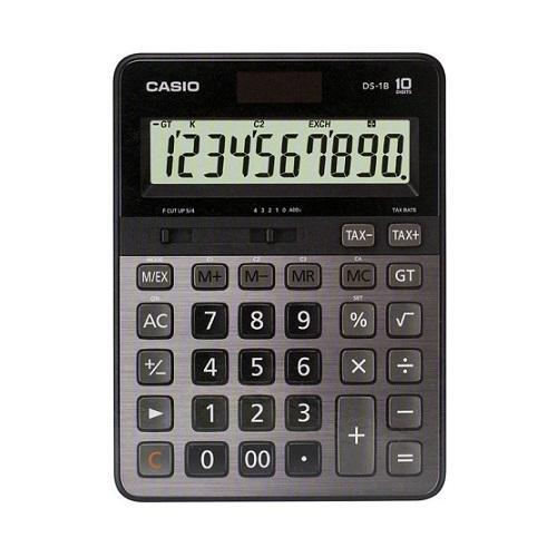 CASIO HEAVY DUTY / DESKTOP 10 DIGIT CALCULATOR DS-1B IN MATALIC SILVER ...