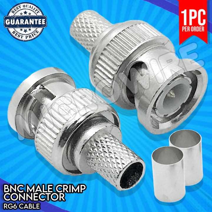 BNC Male Crimp Connector for RG6 Cable | Lazada PH