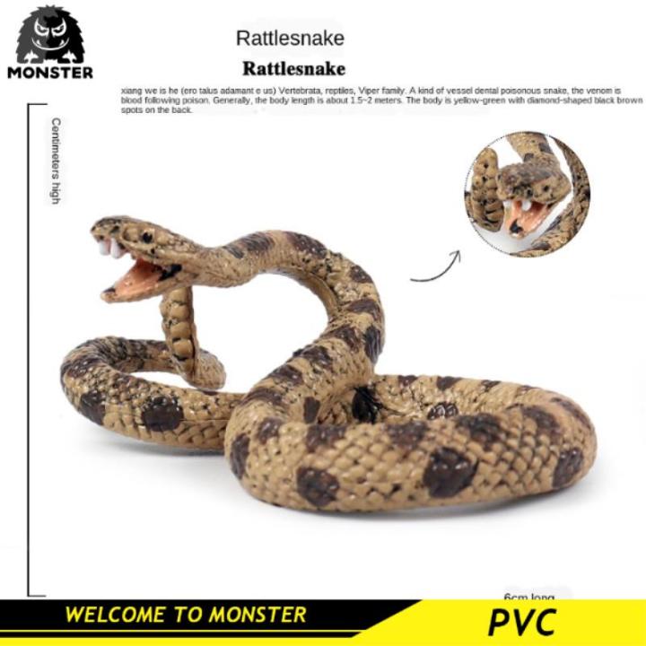 Monster Oenuxป่าSavageงูจำลองสัตว์Rattlesnake Python Cobra ActionตัวเลขPvcโมเดลเหมือนจริงของเล่น ...