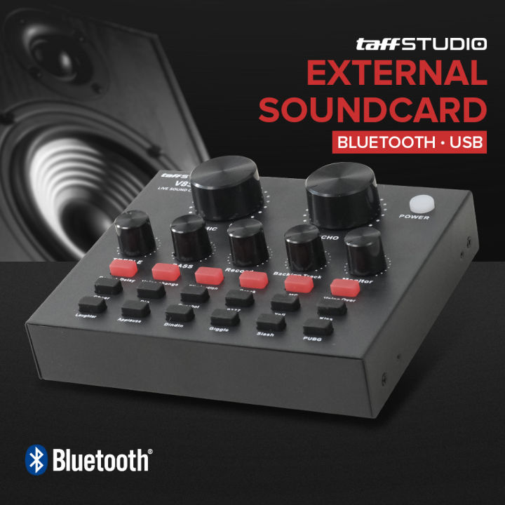 Sound card V8S Bluetooth Mixer SoundCard V8U/V8S MIXER Audio USB ...