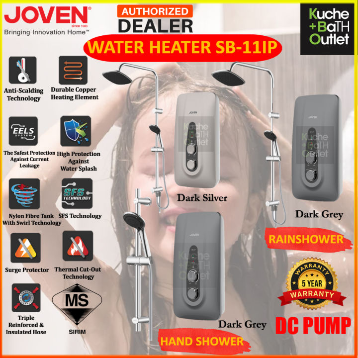 (9.9 Sale) Joven Instant Water Heater (DC Pump/RainShower) Inverter SB11 5-Spray Pattern ...