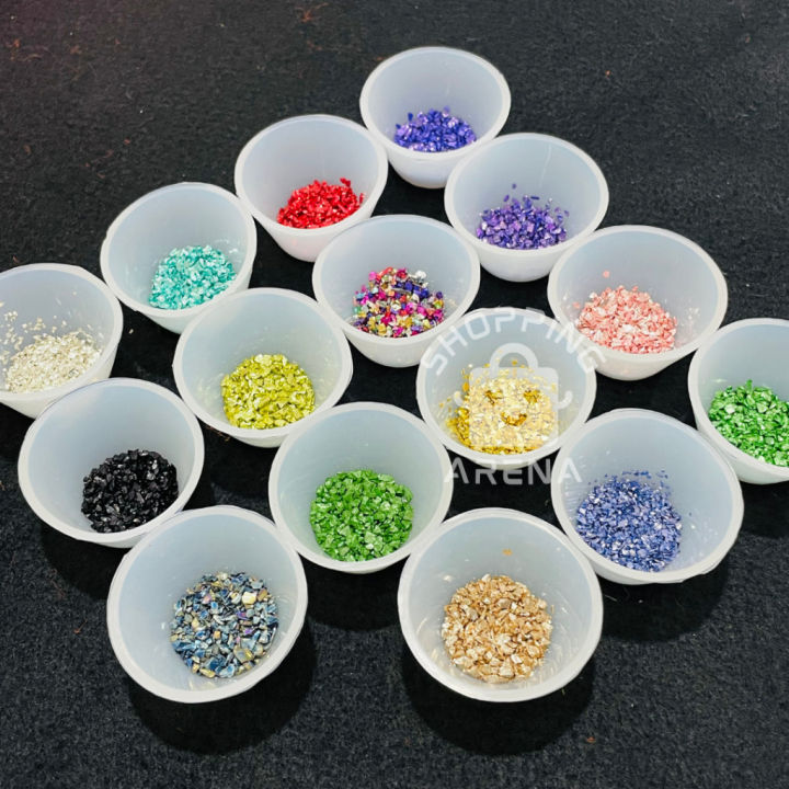 Batu Krikil Glass Stone Pecah 3 gr Kecil Besar Ukuran RANDOM Isian ...