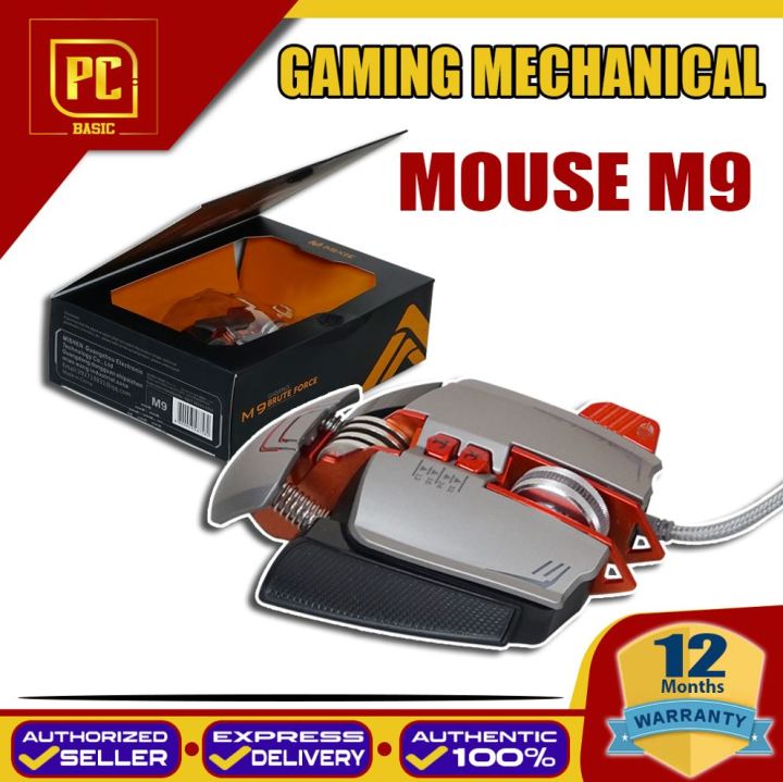 Mouse Mixie M9 Wired Gaming 8 Keys Macro Programmable 3200DPI Weight ...