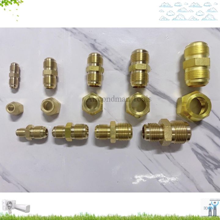 (Aircond Tool) connector nut of copper tube brass flare nut aircond ...