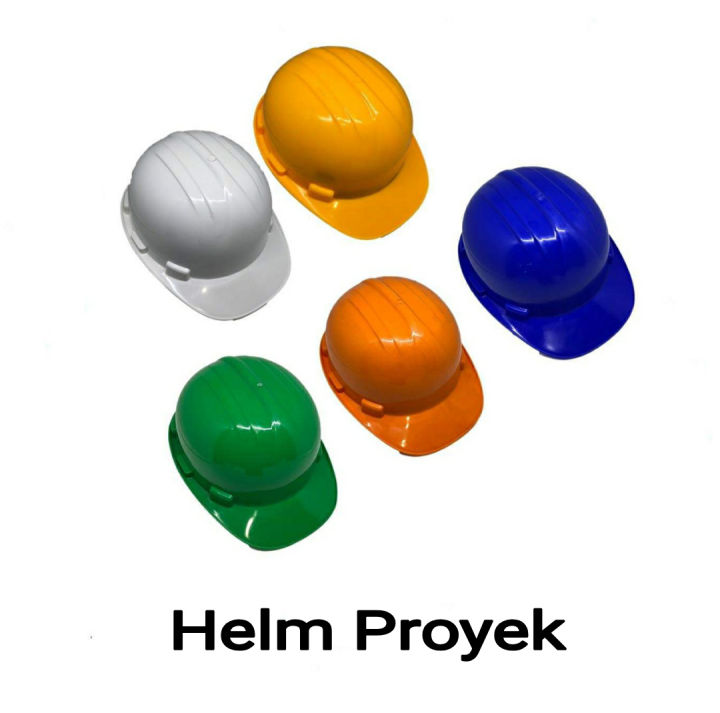 Helm Proyek Safety Putih Kuning Orange Hijau Biru | Lazada Indonesia