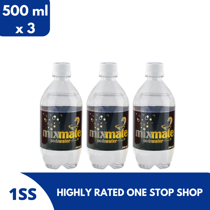 Mixmate Soda Water, 500ml set of 3 | Lazada PH