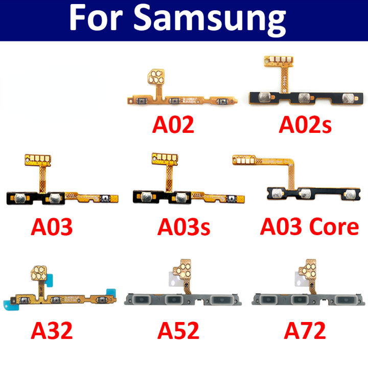 For Samsung Galaxy A02 A02S A52 A72 A32 4G 5G A03s A03 Core Power Switch On/Off Button Volume ...