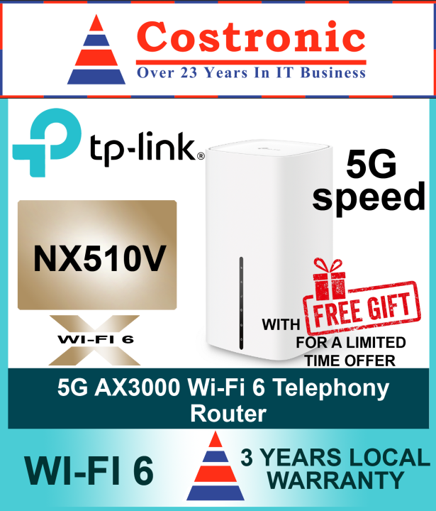 TP-Link NX510v 5G AX3000 Wi-Fi 6 Telephony Router ( 3 Years Local ...