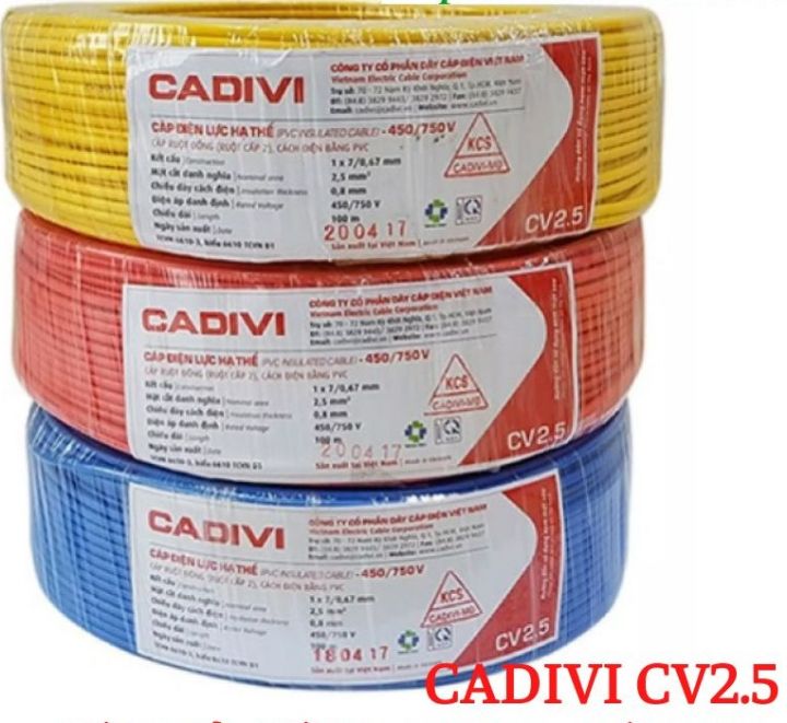 DÂY ĐIỆN ĐƠN 1 lõi đơn CV1.0 CV2.5 CV4.0 CADIVI CUỘN 100 MÉT CV4.0 ...