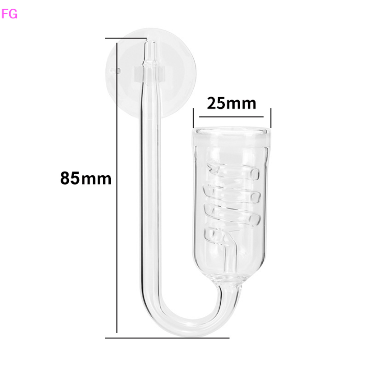💖【Lowest price】FG Glass Spiral CO2 Diffuser Bubble Counter for Aquarium CO2 Diffuser Of Water ...