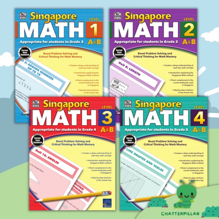 【Books】 Singapore Math level 1-4 | Lazada PH