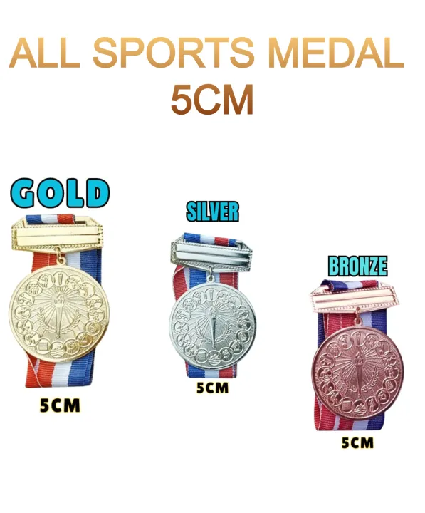 All Sports Medals Size 5cm GOLD/Silver and Bronze ( 50 pcs Per Order ...