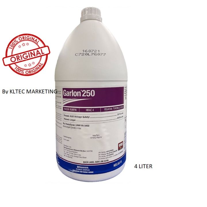 Racun Rumpai Garlon 250 / Herbicide / Racun Pokok Kayu (4L) | Lazada