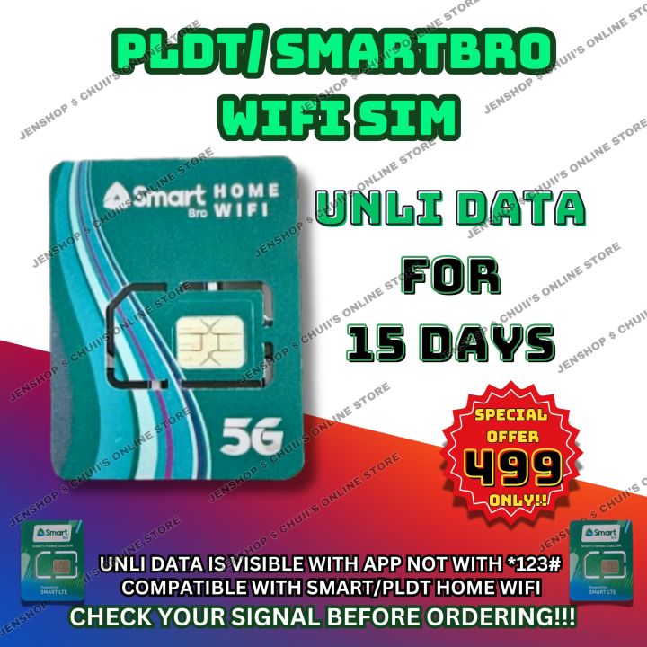 SMART BRO PREPAID WIFI SIM WITH 15 DAYS UNLI WIFI | Lazada PH