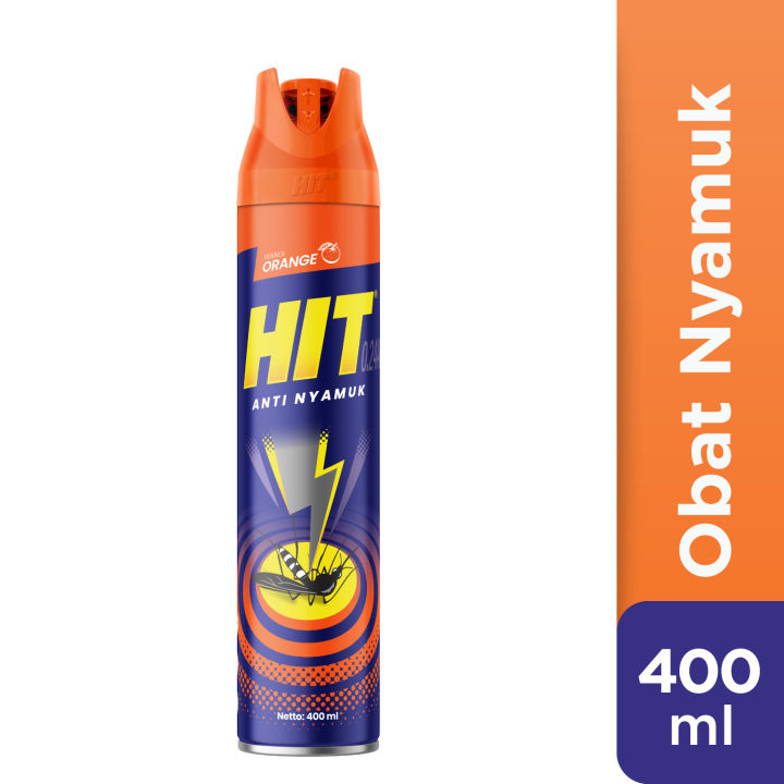 Hit Aerosol Orange 400ml - Obat Nyamuk Semprot Spray Sprai - Bunuh ...
