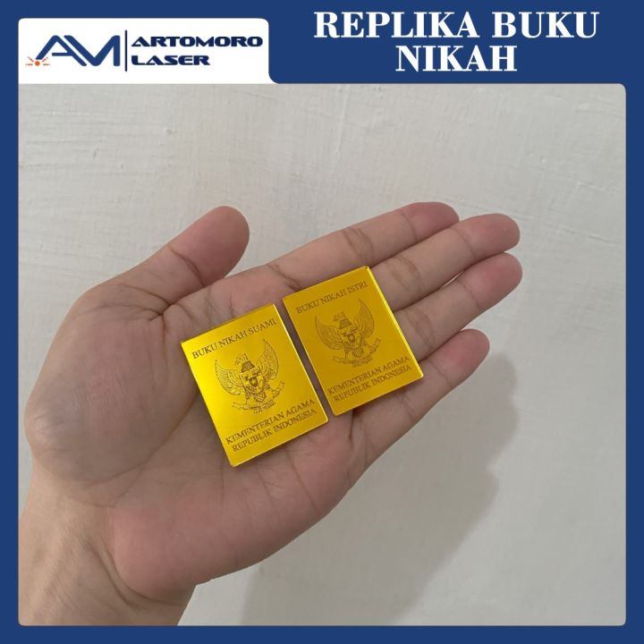 REPLIKA BUKU NIKAH ISLAM MUSLIM AKRILIK LASER CUT PLAT GRAFIR HARGA ...