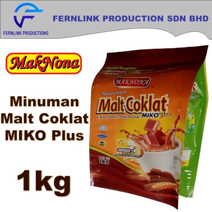 Maknona Chocolate Malt Drink Miko Plus 1 kg Minuman Malt Coklat MIKO Plus Minuman Coklat 1kg ...