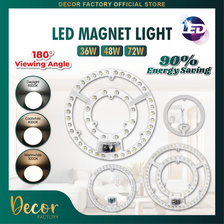 LED Magnet Light 36W 48W 72W Daylight 6000k 3 Colour PCB Board LED ...
