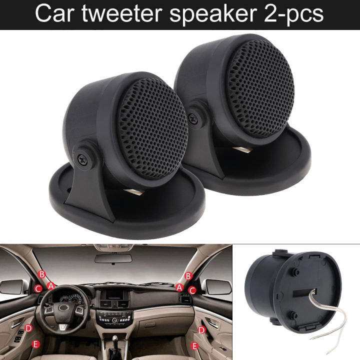 2pcs 20W Mini Dome Tweeter High Efficiency Speakers for Car Audio ...