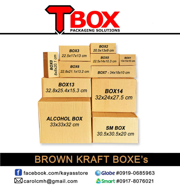 ON HAND Carton box corrugated cardboard box packaging Kraft Size ...