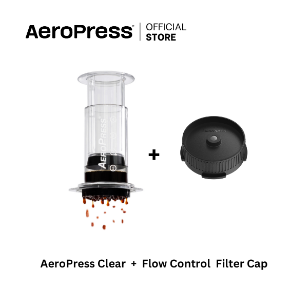 AeroPress Clear Coffee Maker & Flow Control Filter Cap Bundle | Lazada ...