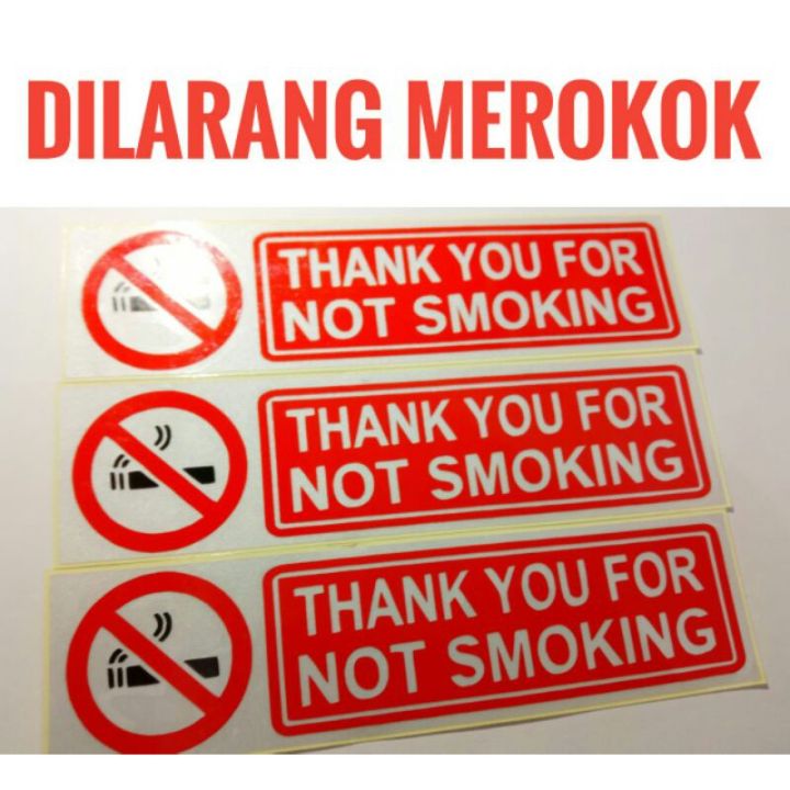 Sticker Cutting No Smoking Dilarang merokok | Lazada Indonesia