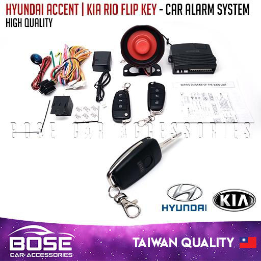 Hyundai Accent / KIA RIO Flip Key - Car Alarm System key / Security Key ...