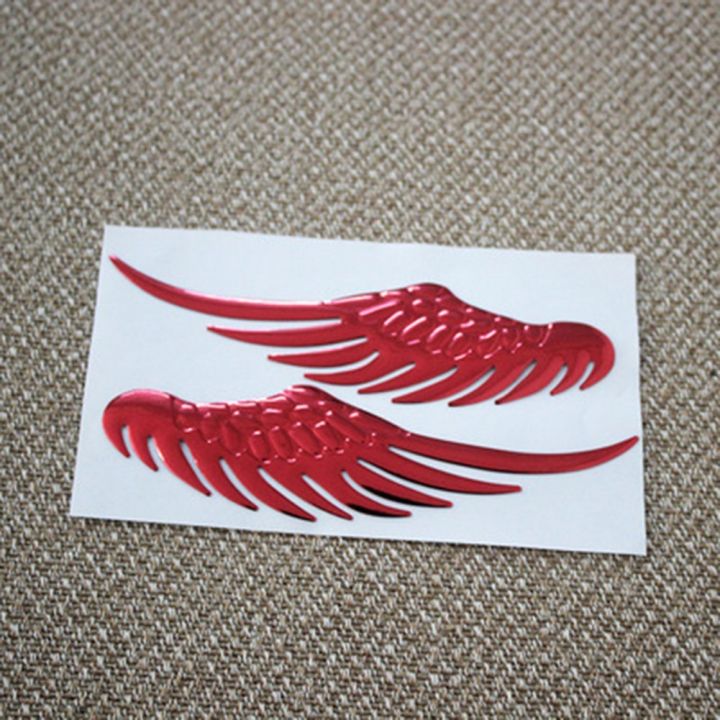 2PCS Car Stickers 3D PVC Decal Car Motorcycle Creative DIY Wing Scratch ...