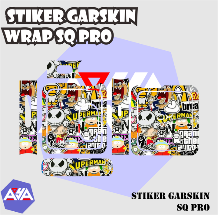 ⭐⭐⭐⭐⭐stiker wrap SQ Pro motif doodle fuul body bisa custom / request ...