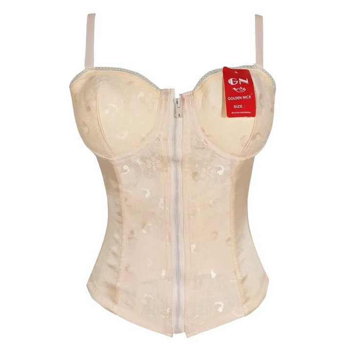 GOLDEN NICK Longtorso Kamisol Renda Premium Korset Bra Pelangsing ...