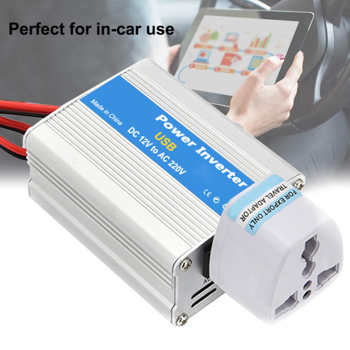 Portable Car Power Inverter 100W DC 12V to AC 220V Charger Converter ...