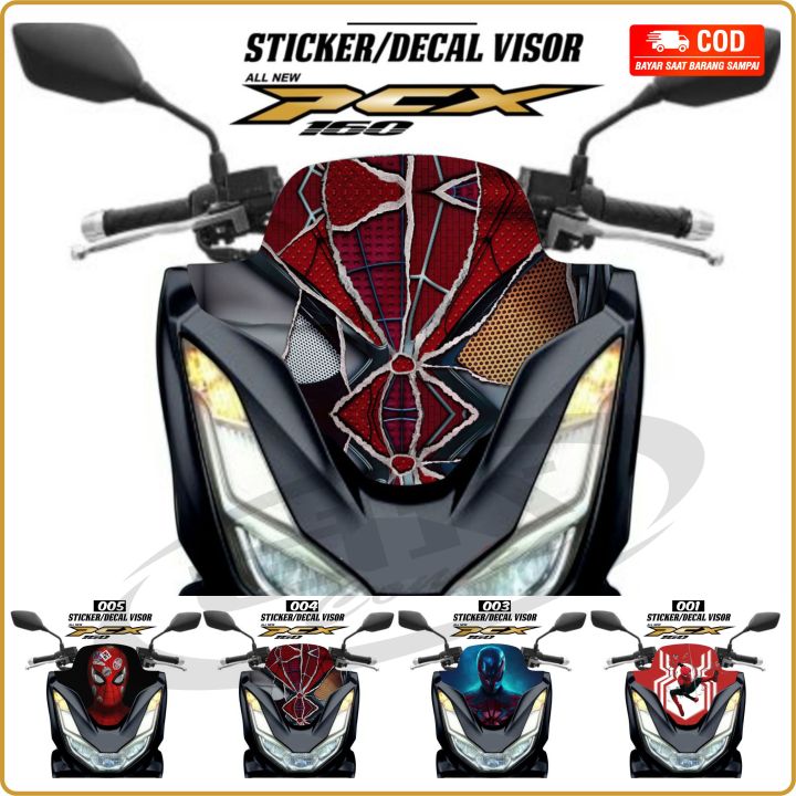 Stiker PCX 160 Winshield Tameng Visor Sticker visor Variasi Logo ...