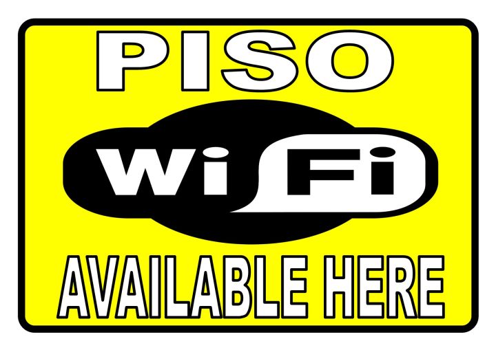 PISO WIFI SIGNAGE LAMINATED / PVC-PET | Lazada PH