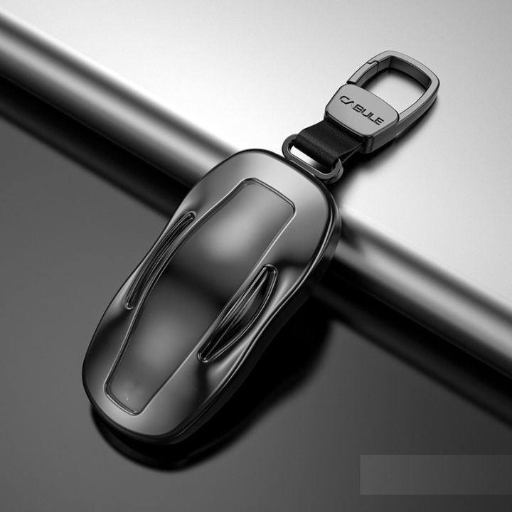 Aluminium Alloy TPU Car Remote Key Case Fob Key Cover For Tesla Model S ...