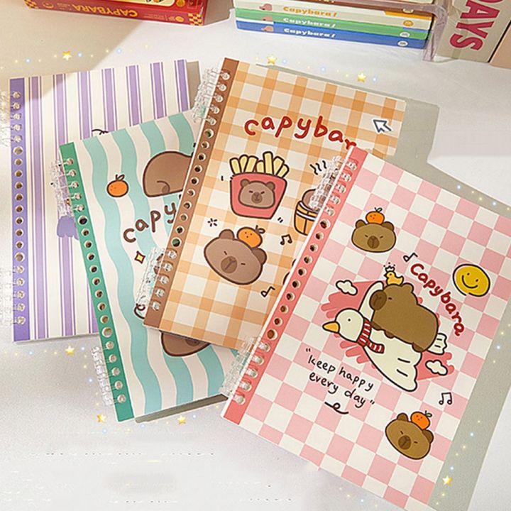 MKEB Taking Notes Capybara Loose-Leaf Notebook Cartoon Capybara 60 ...