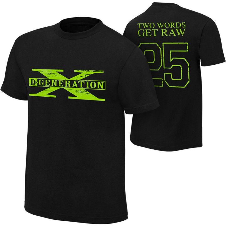 👕🎁🎀ใหม่ เสื้อยืดกีฬา พิมพ์ลาย WWE D-generation X Dx Two Words Get Raw ...