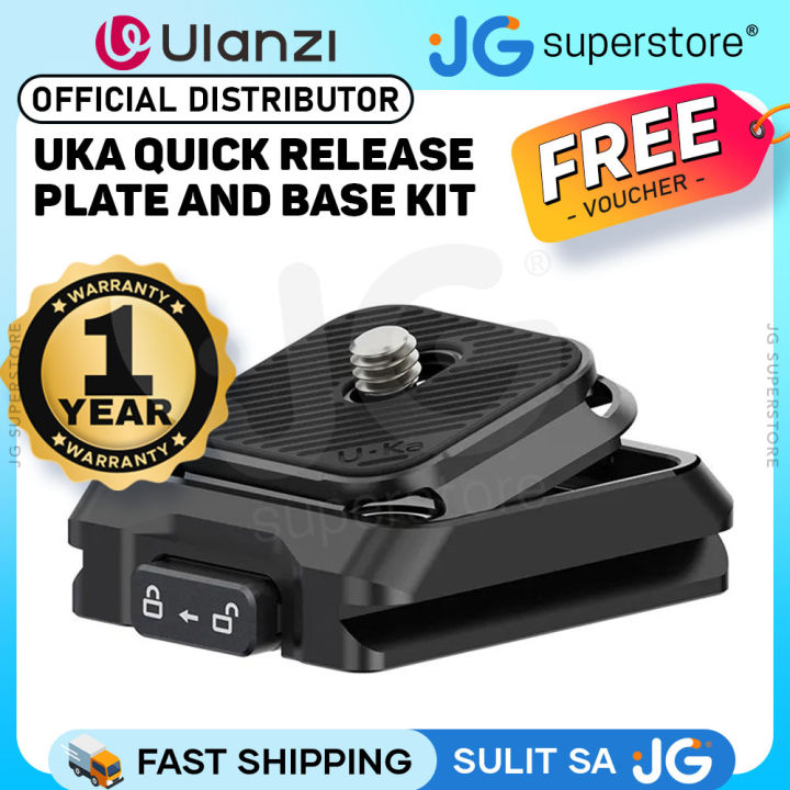 Ulanzi Uka Quick Release Plate & Base Mount with Safety Lock - 20kg Load Capacity for Cameras ...