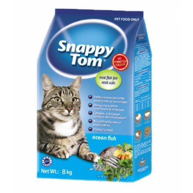 8kg SNAPPY TOM Ocean Fish Adult Cat Food | Lazada