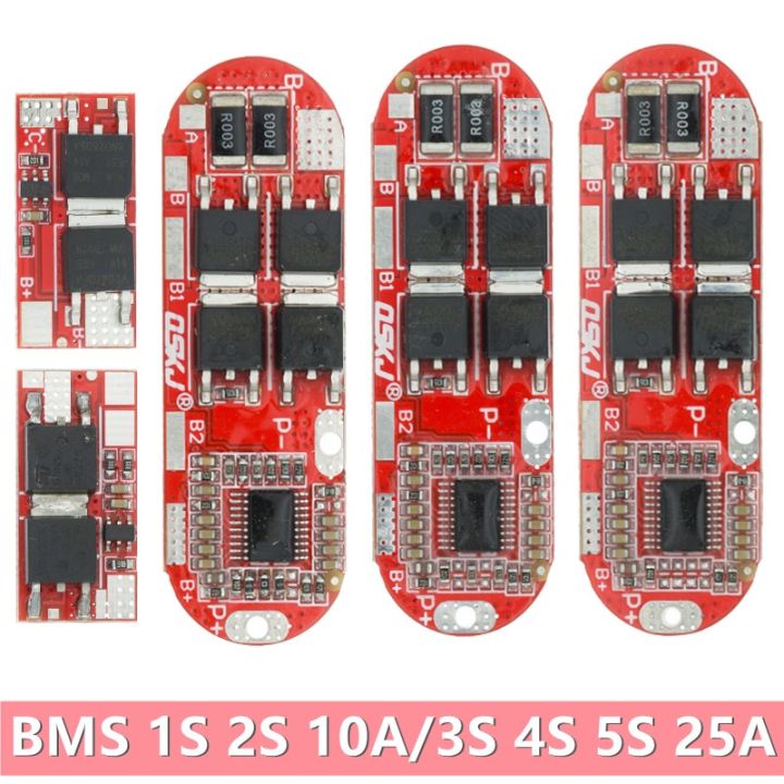 Bảng Mạch Bảo Vệ Pin Li-ion 1S 2S 10A 3S 4S 5S 25A Bms 18650 Li-ion ...