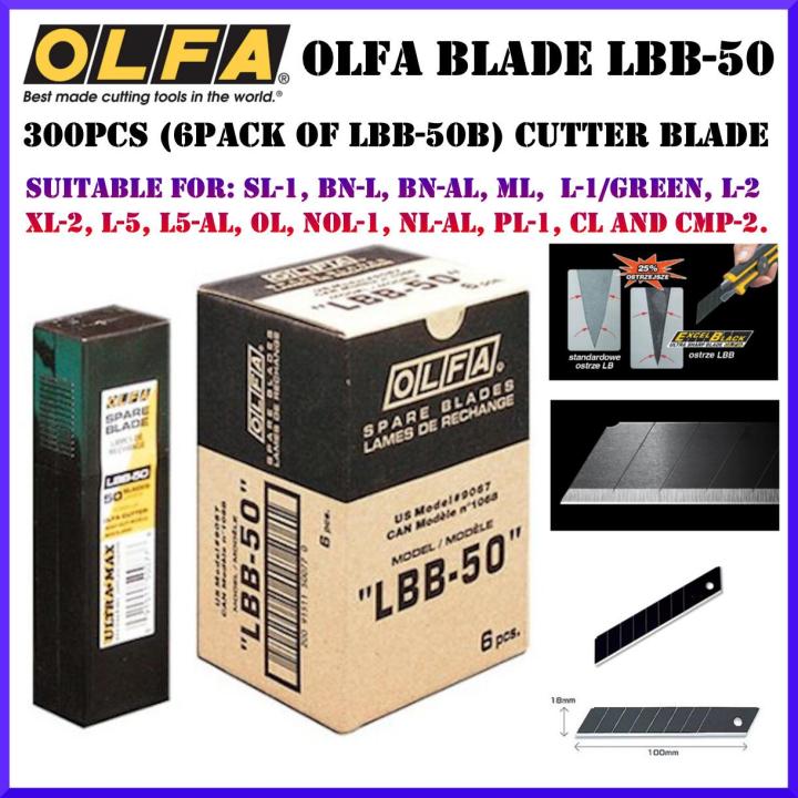 OLFA Cutter Blade LBB-50B 6 Packs ( 300 pcs) LBB-50 Original Made ...