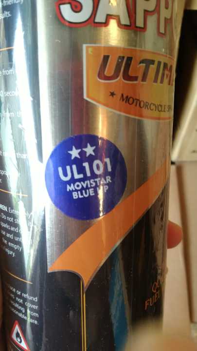 cat spray pilok pilox cat semprot sapporo ultimate saporo UL101 movistar blue biru movistar ul ...